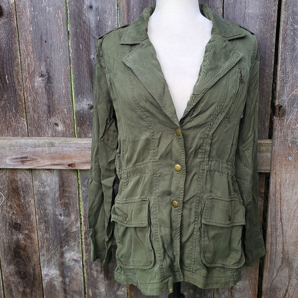 Lucky Brand | Jackets & Coats | Lucky Brand Green Cargo Utility Jacket ...